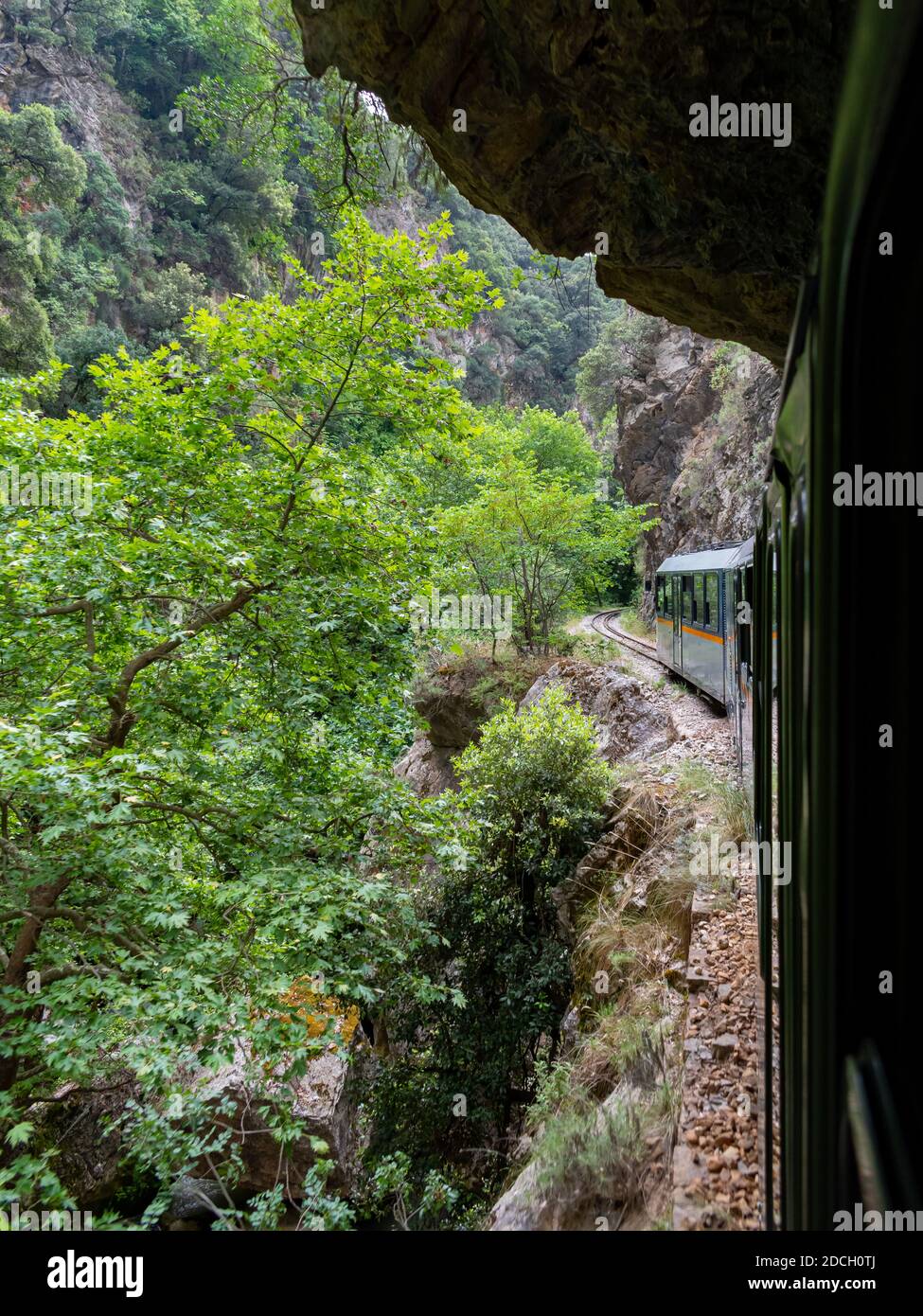 Kalavrita, Greece - June 6 2020: The Odontotos rack railway connecting ...