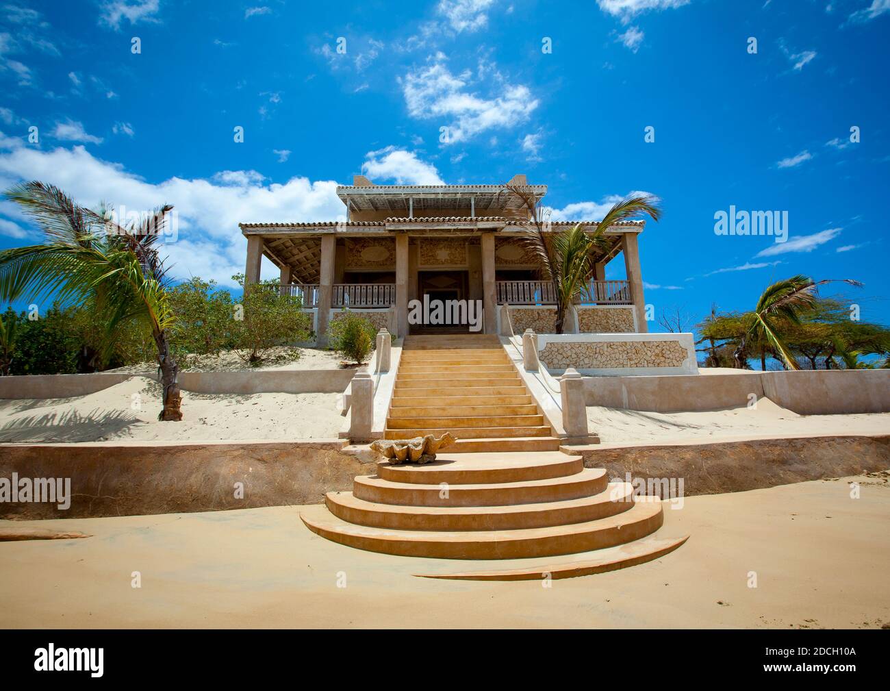 Luxury house on the beach, Lamu County, Manda Island, Kenya Stock Photo ...
