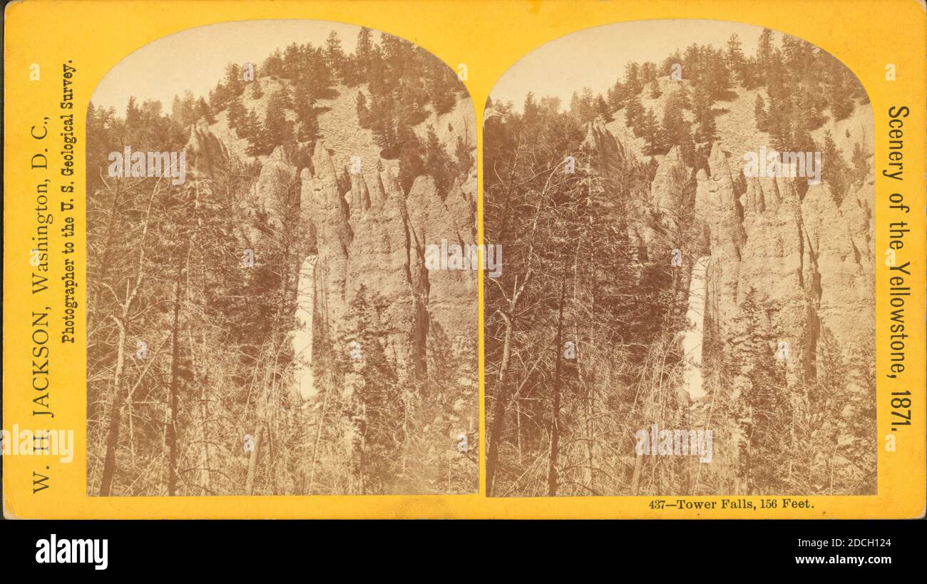 Tower Falls, 156 feet., Jackson, William Henry (1843-1942 ...