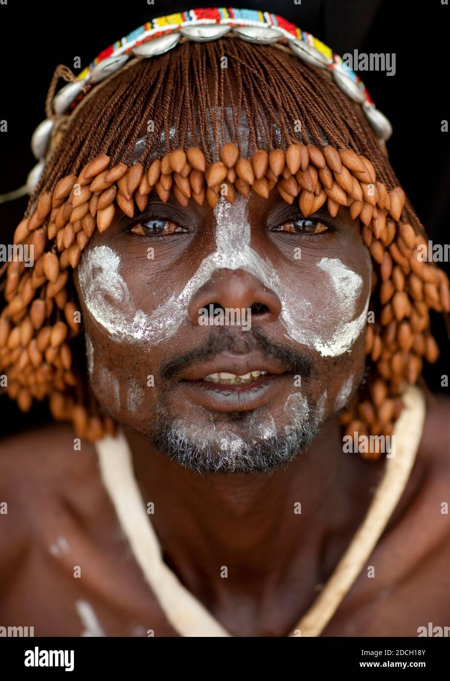 Portrait of a Tharaka tribe man, Laikipia County, Mount Kenya, Kenya ...