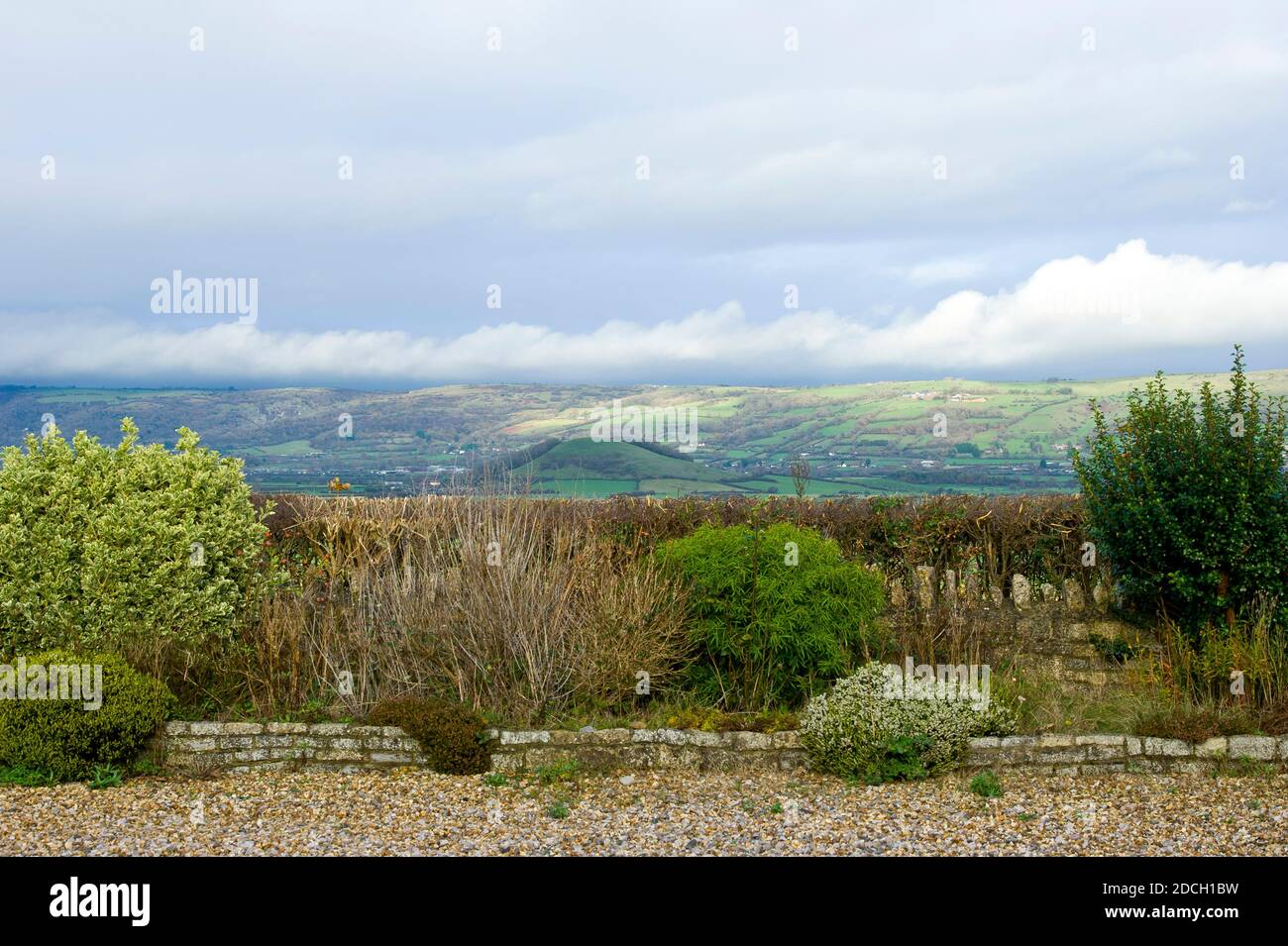 Autumn landscape, Mendip Hills and Cheddar Valley, Somerset Stock Photo ...