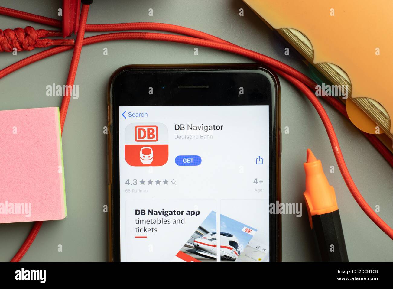 New York, United States - 7 November 2020: DB Navigator app store logo ...