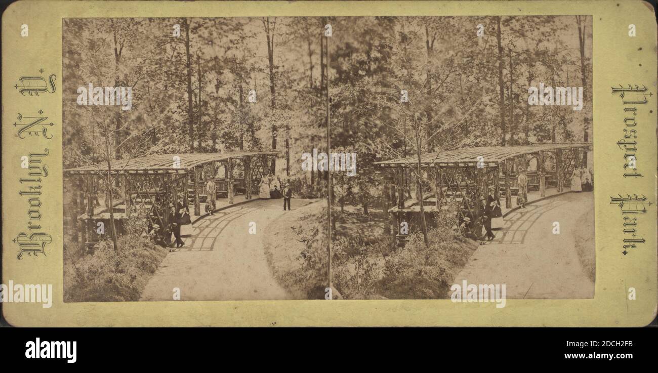 Rustic arbor., New York (State), New York (N.Y.), Brooklyn (New York, N ...