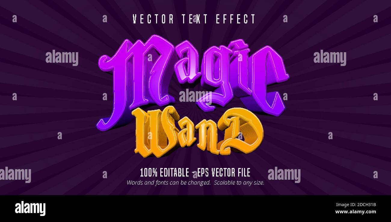 Editable magic text effect hi-res stock photography and images - Alamy