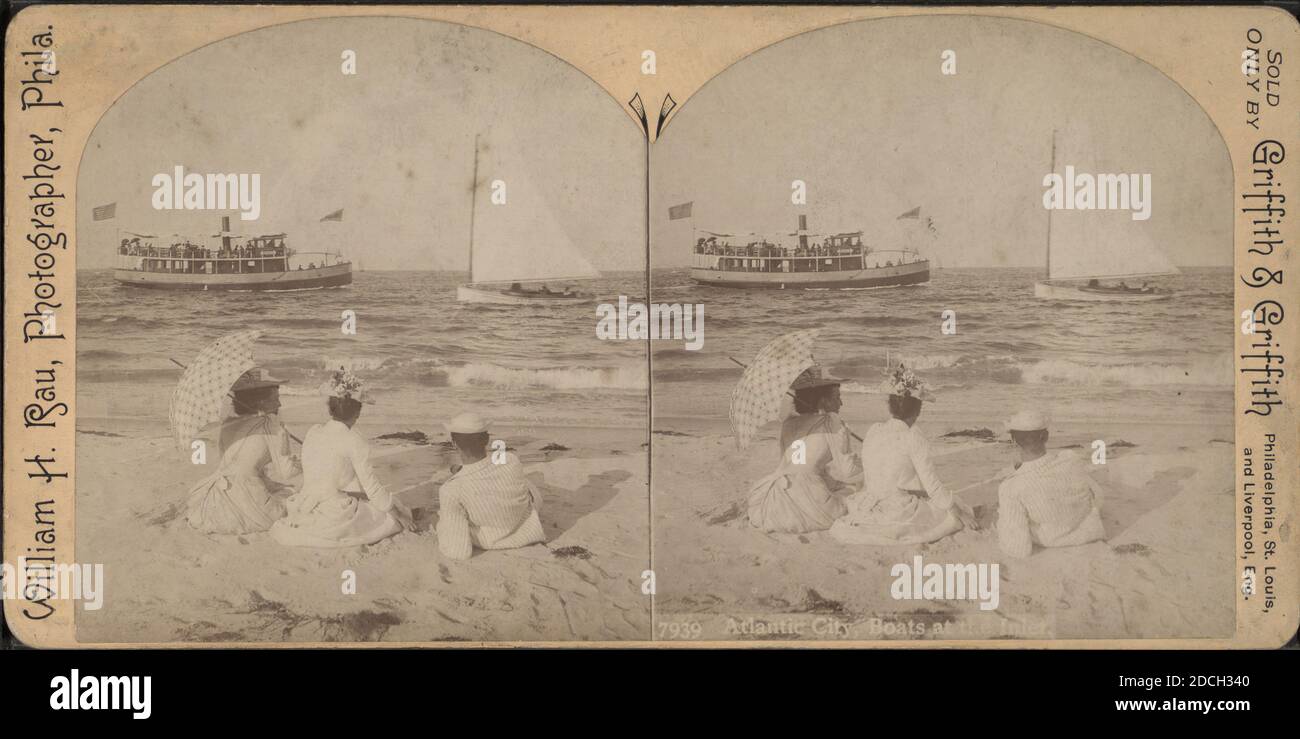 Atlantic City, Boats at the Inlet., Rau, William Herman (1855-1920 ...