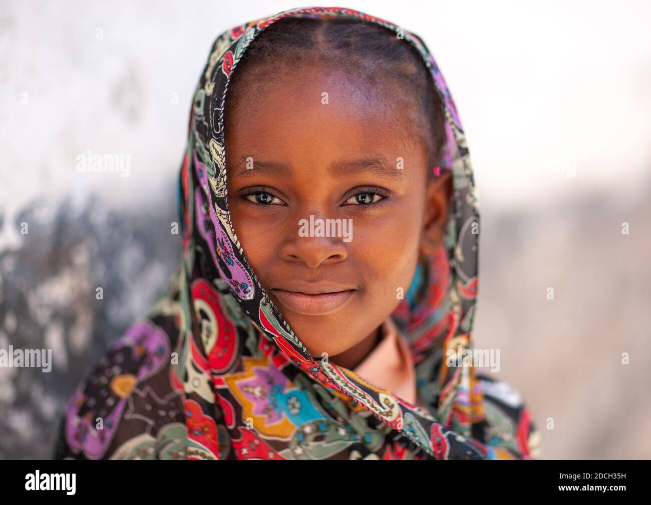 Portrait of a cute swahili girl, Lamu County, Lamu, Kenya Stock Photo ...