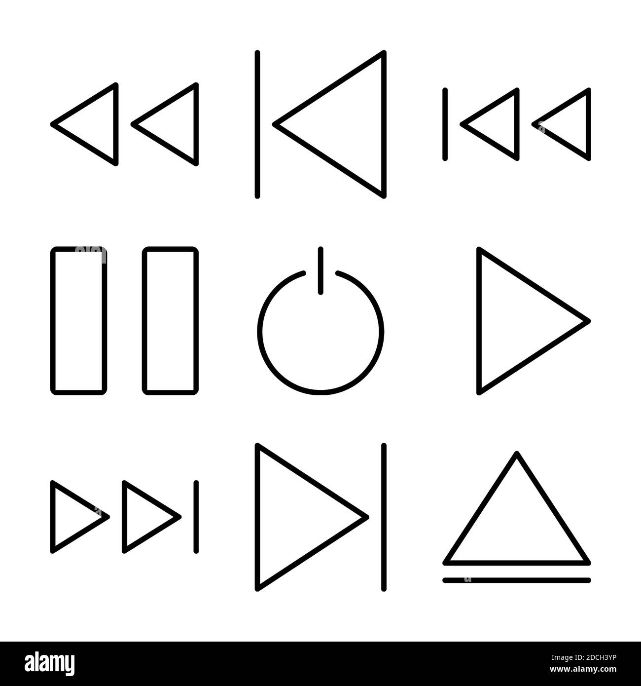 Set buttons icons next previous Cut Out Stock Images & Pictures - Alamy