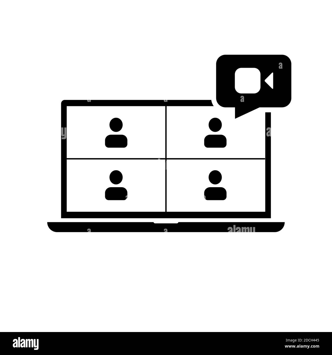 Group video call Black and White Stock Photos & Images - Alamy