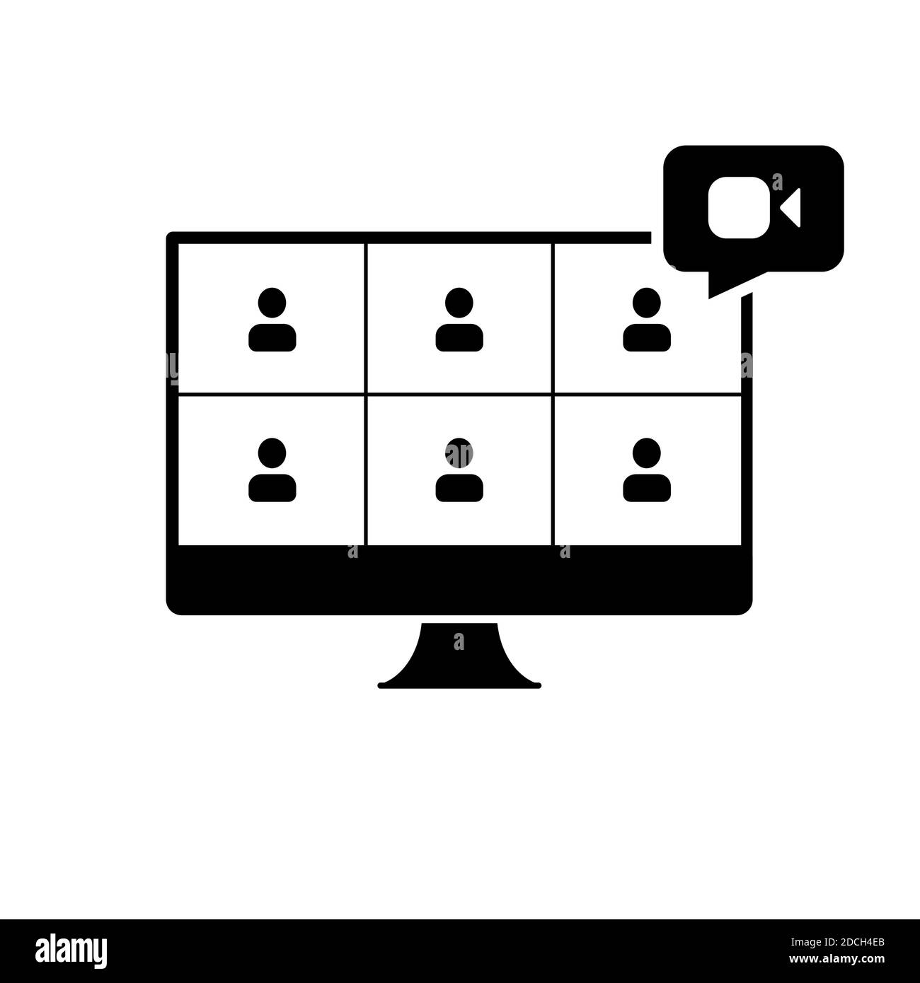 Group video call Black and White Stock Photos & Images - Alamy