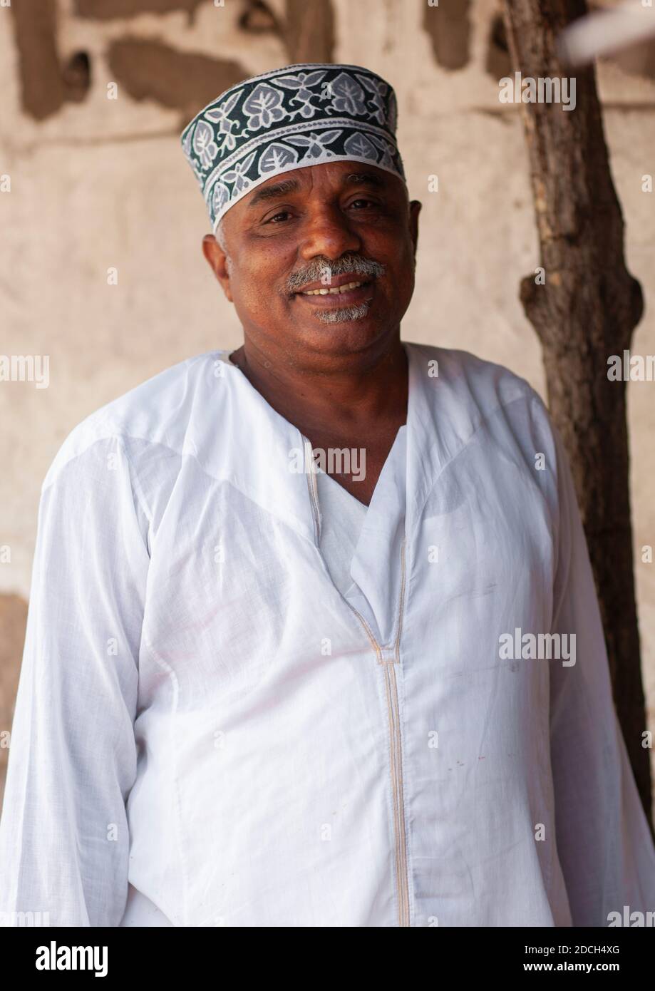 Portrait of a muslim man in traditional clothing, Lamu County, Lamu ...