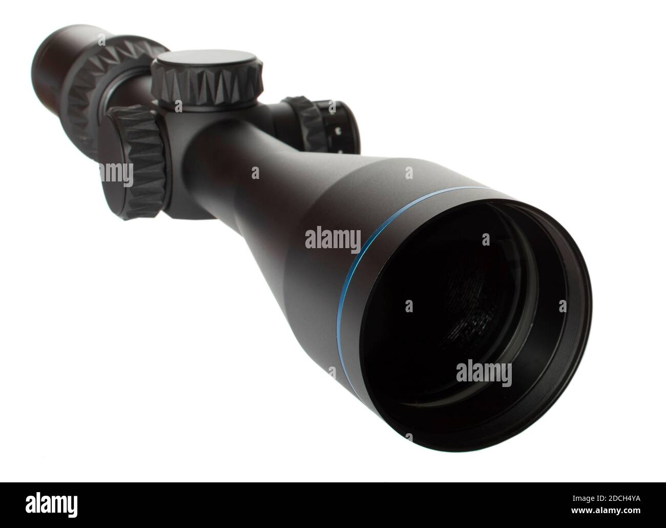 Quartering view of a sniper scope isolated on white Stock Photo - Alamy