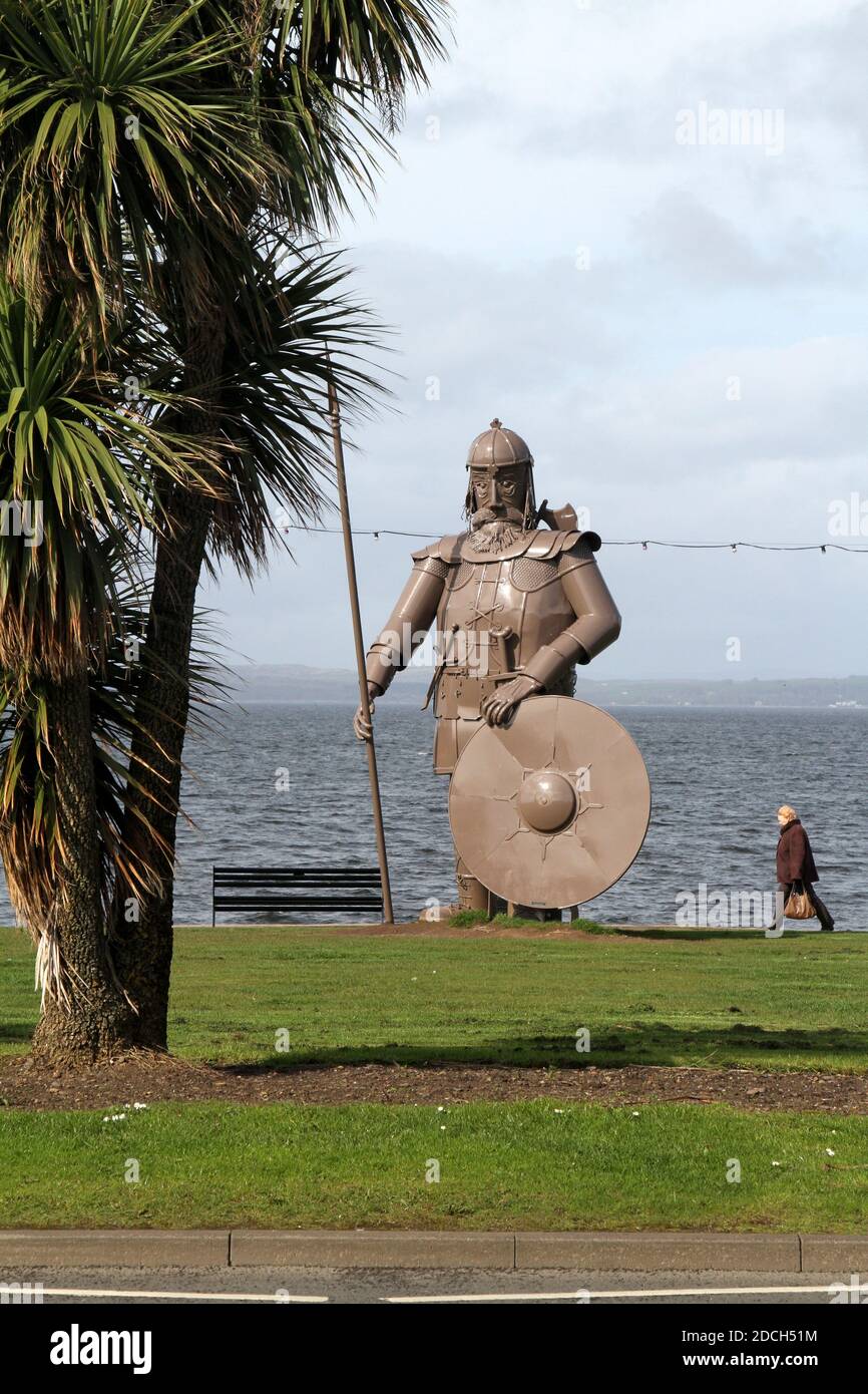 Largs, North Ayrshire, Scotland, UK .Statue known as Magnus the Viking ...