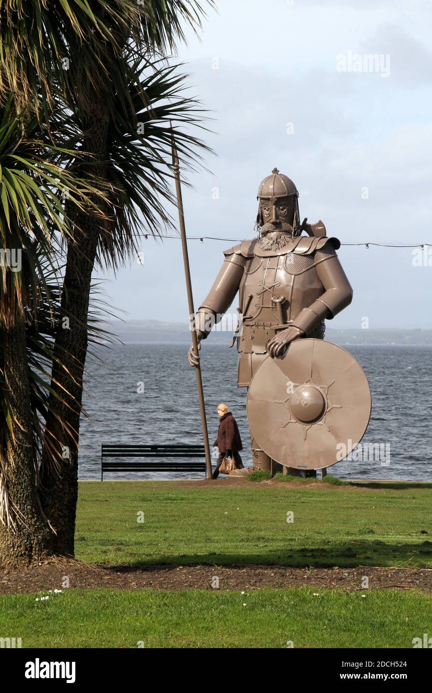 Largs, North Ayrshire, Scotland, UK .Statue known as Magnus the Viking ...