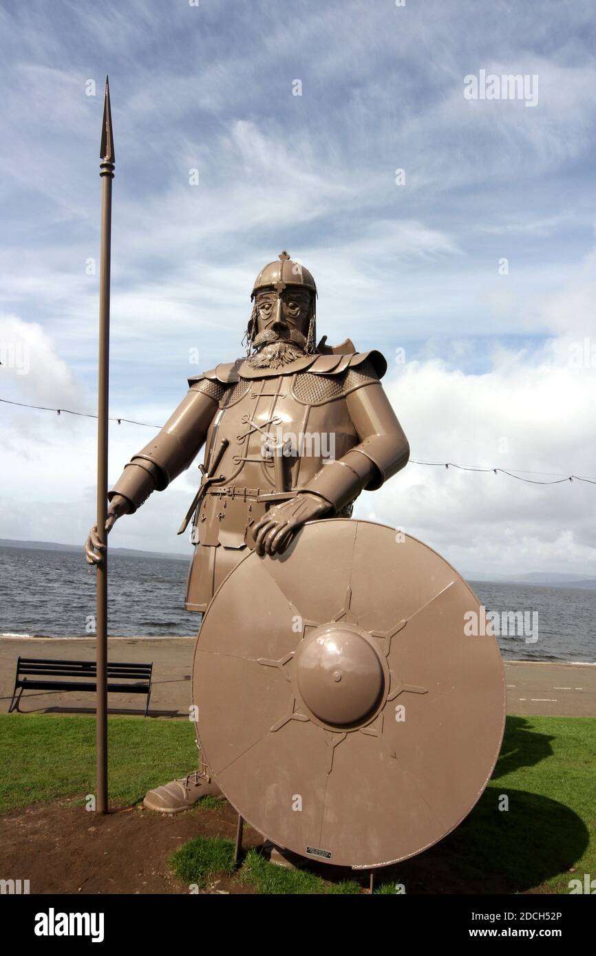 Largs, North Ayrshire, Scotland, UK .Statue known as Magnus the Viking ...