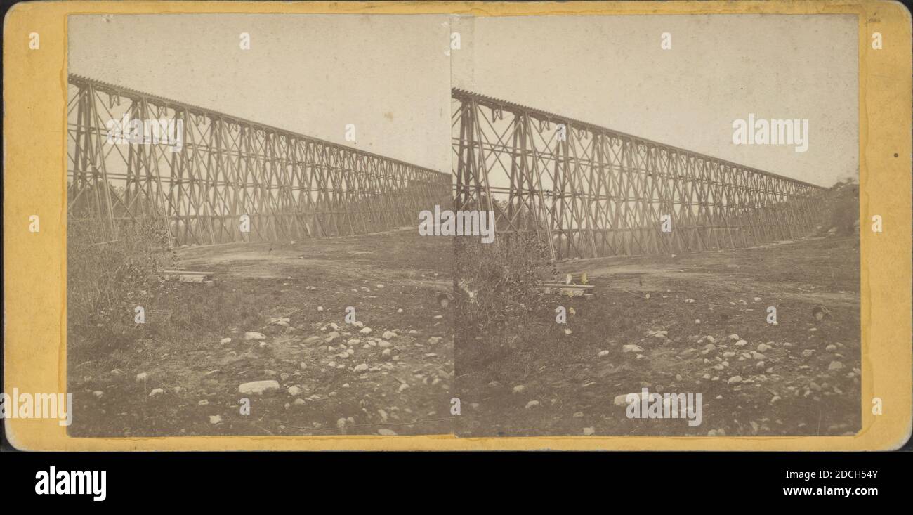 Section of Trestle Bridge on the New York, Boston & Montreal Railway ...