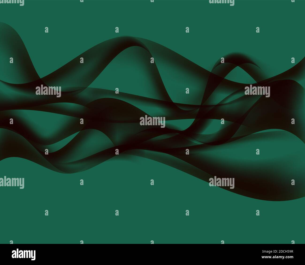Abstract Wave on Green Background. Illustration Stock Photo - Alamy