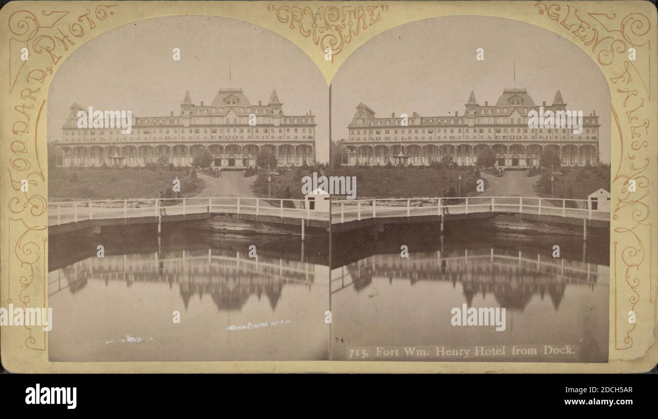 Fort Wm. Henry Hotel from dock., New York (State), George, Lake (N.Y ...