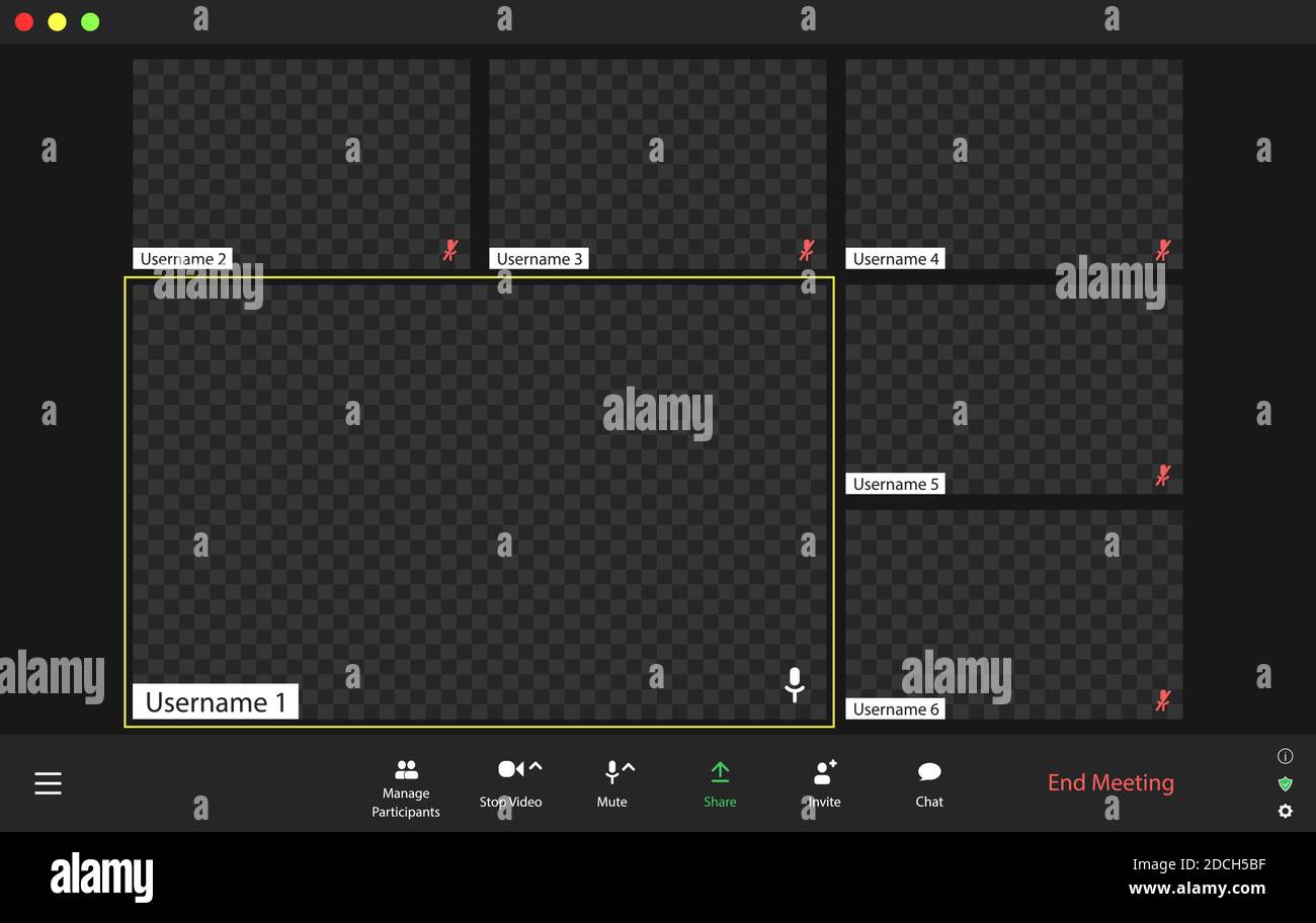 Video conference user interface, video conference calls window overlay ...