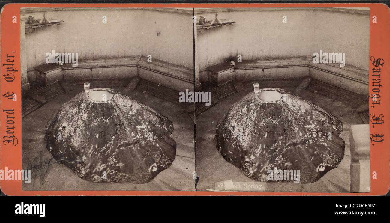 High Rock Spring., Record & Epler, New York (State), Saratoga Springs ...