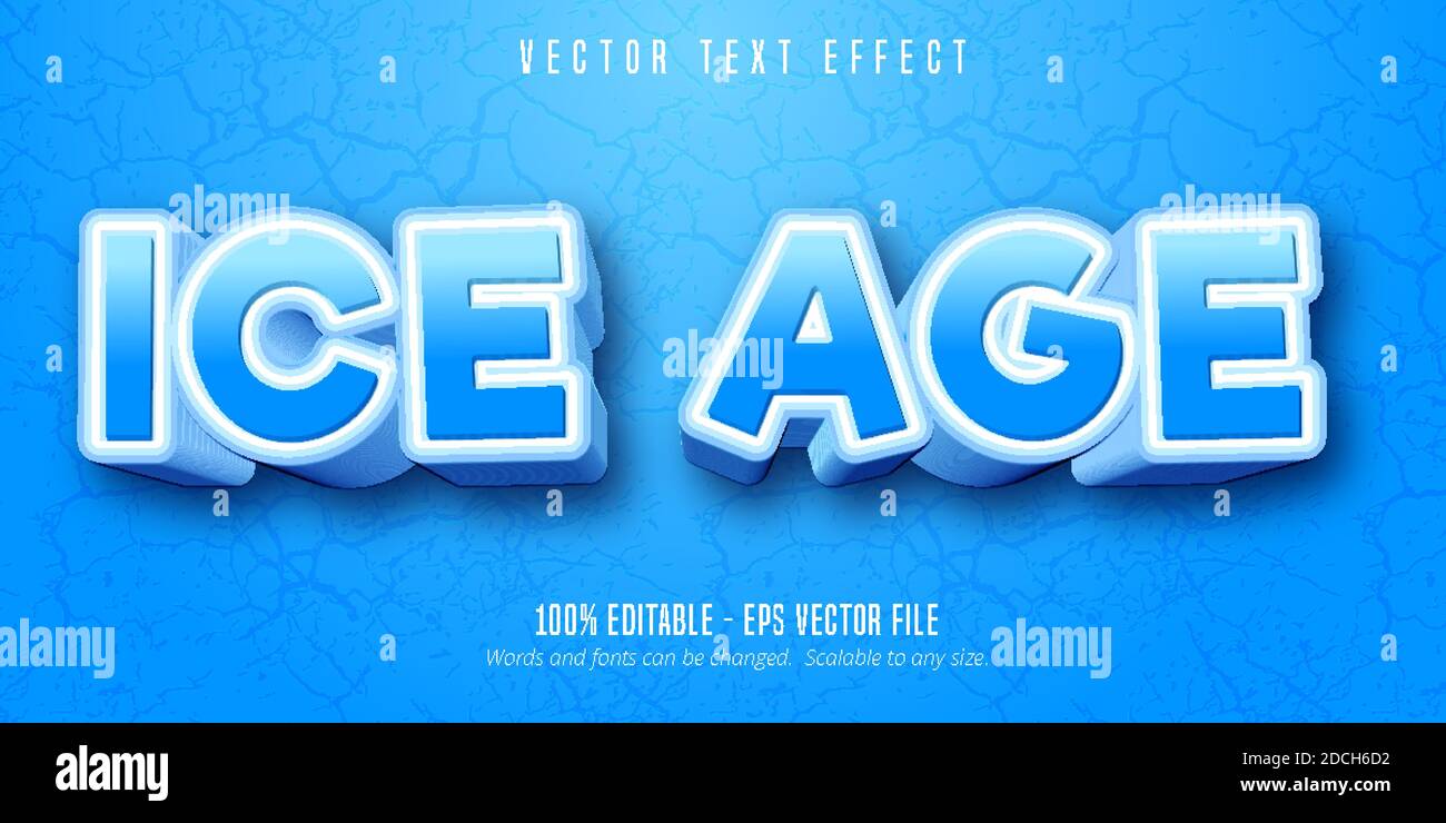 Ice text style Stock Vector Images - Alamy