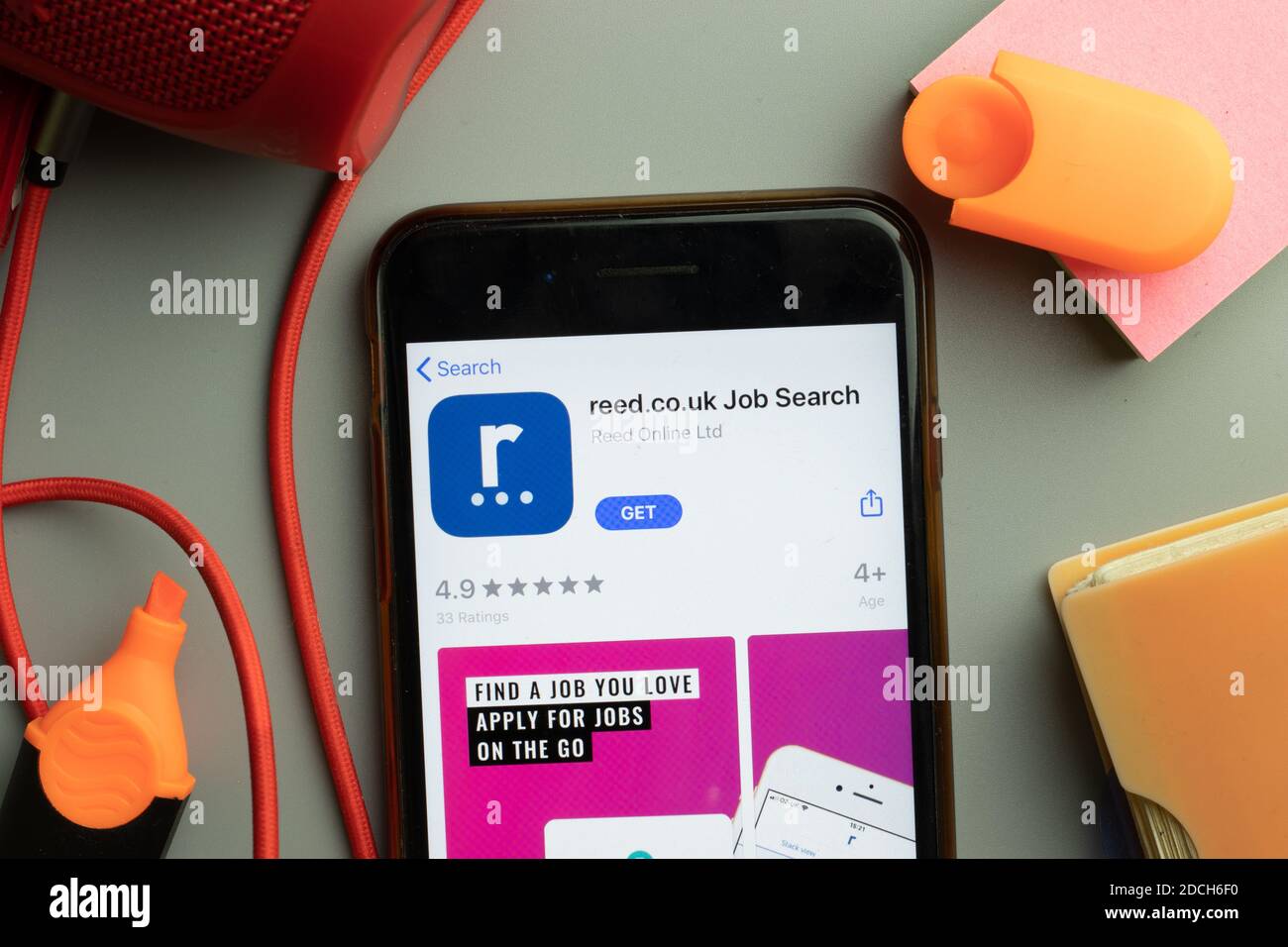 New York, United States - 7 November 2020: reed reed.co.uk Job Search ...