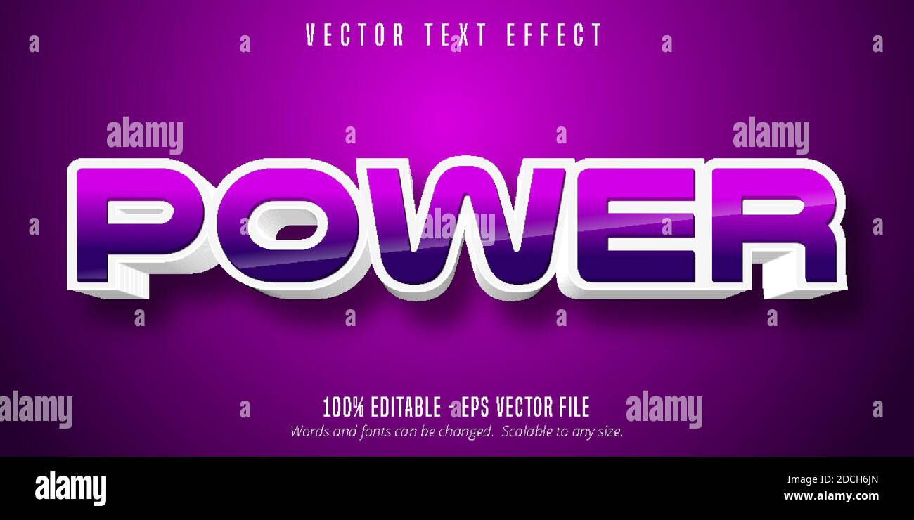 Power text effect editable Stock Vector Images - Alamy