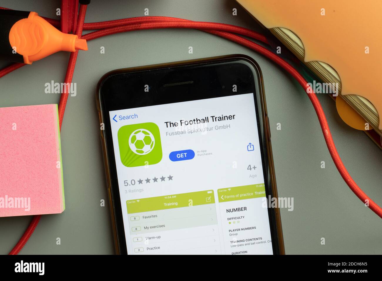 New York, United States - 7 November 2020: The Football Trainer app ...