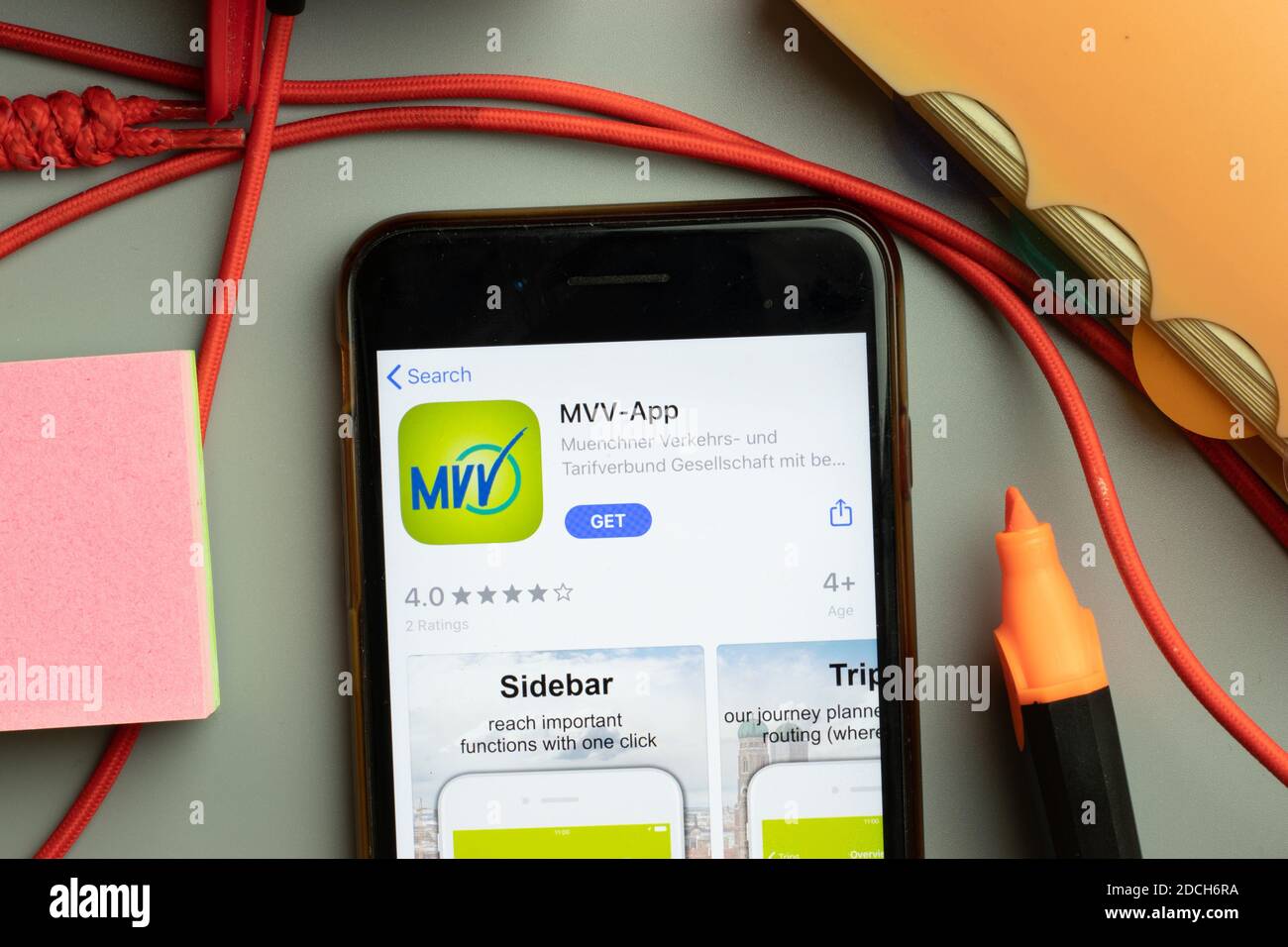 New York, United States - 7 November 2020: MVV-App MVV app store logo ...