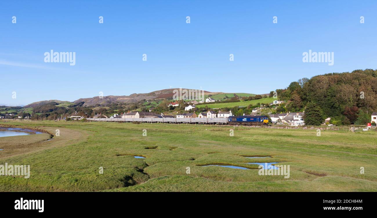 Direct Rail Services class 66 locomotive on the Cumbrian coast railway ...