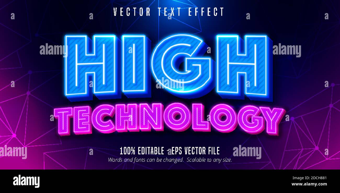 High tech text Stock Vector Images - Alamy