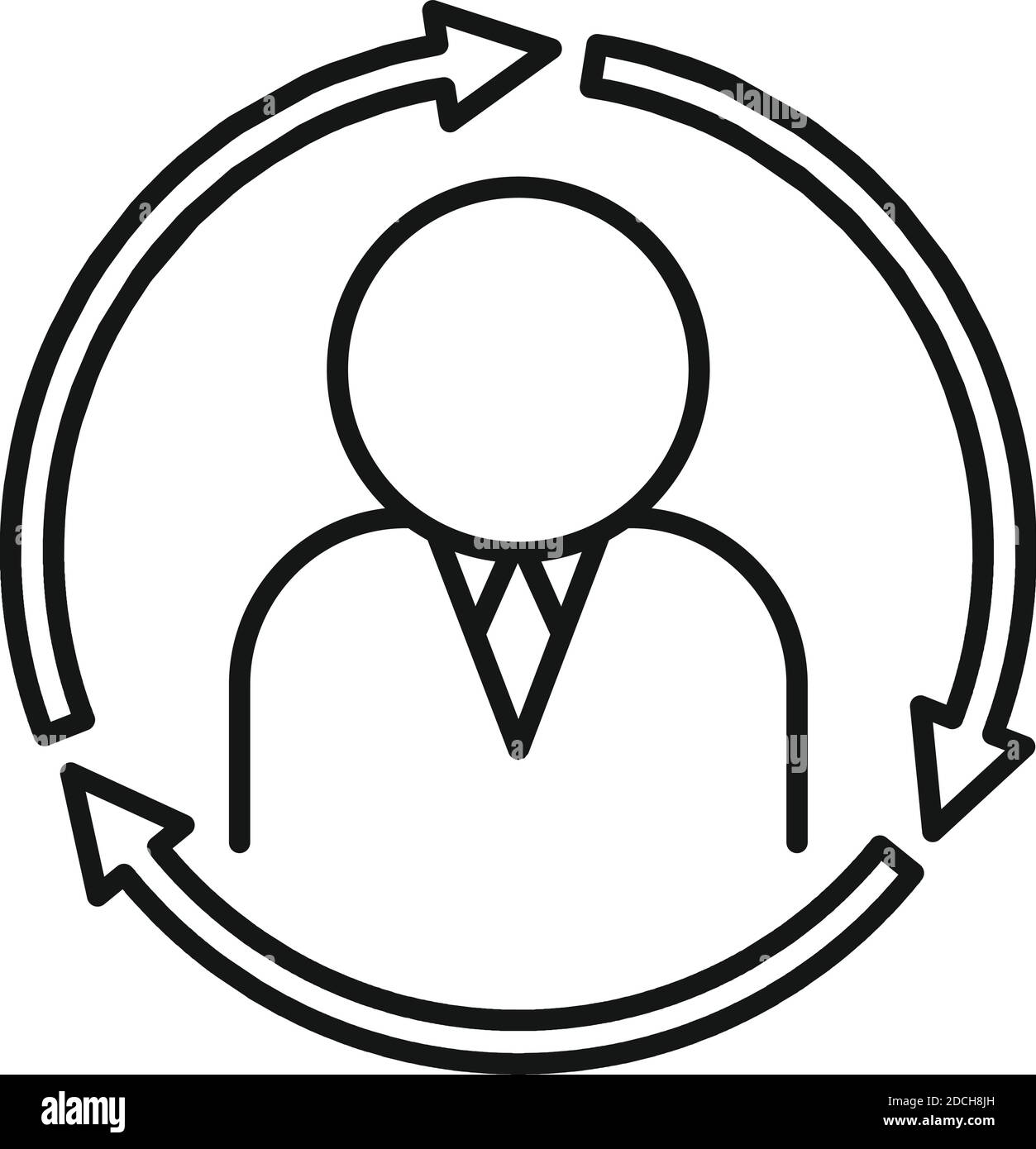 Change work job icon, outline style Stock Vector Image & Art - Alamy