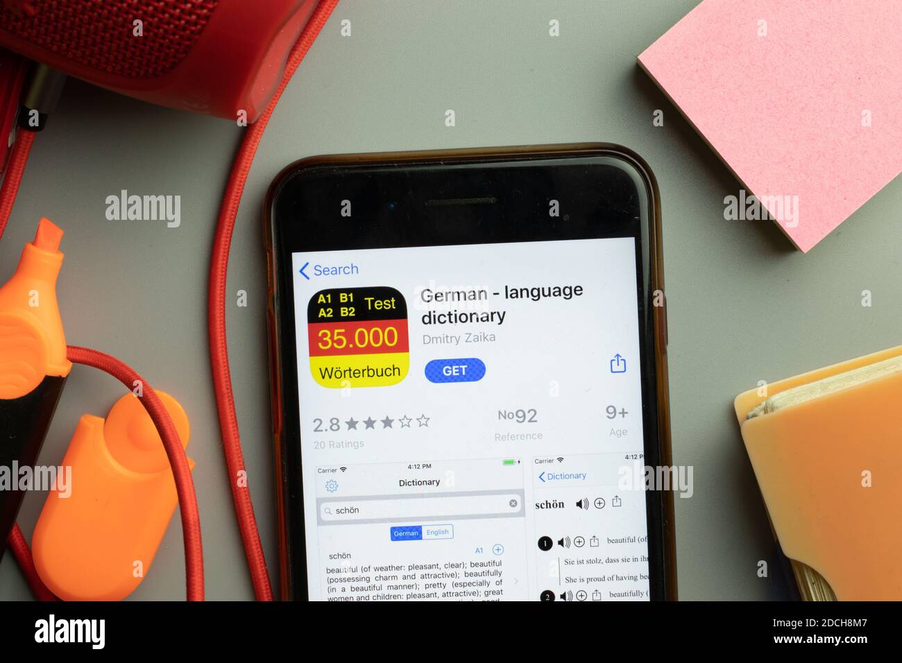 New York, United States - 7 November 2020: Phone screen close-up with ...