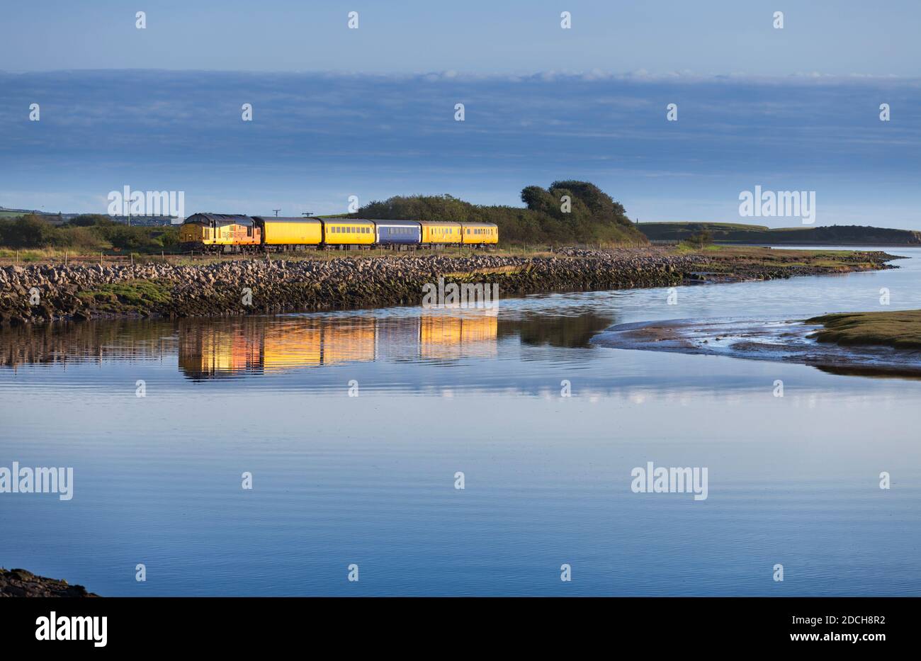 Colas Railfreight class 37 locomotive 37219 on the Cumbrian coast ... Colas Railfreight class 37 locomotive 37219 on the Cumbrian coast ...