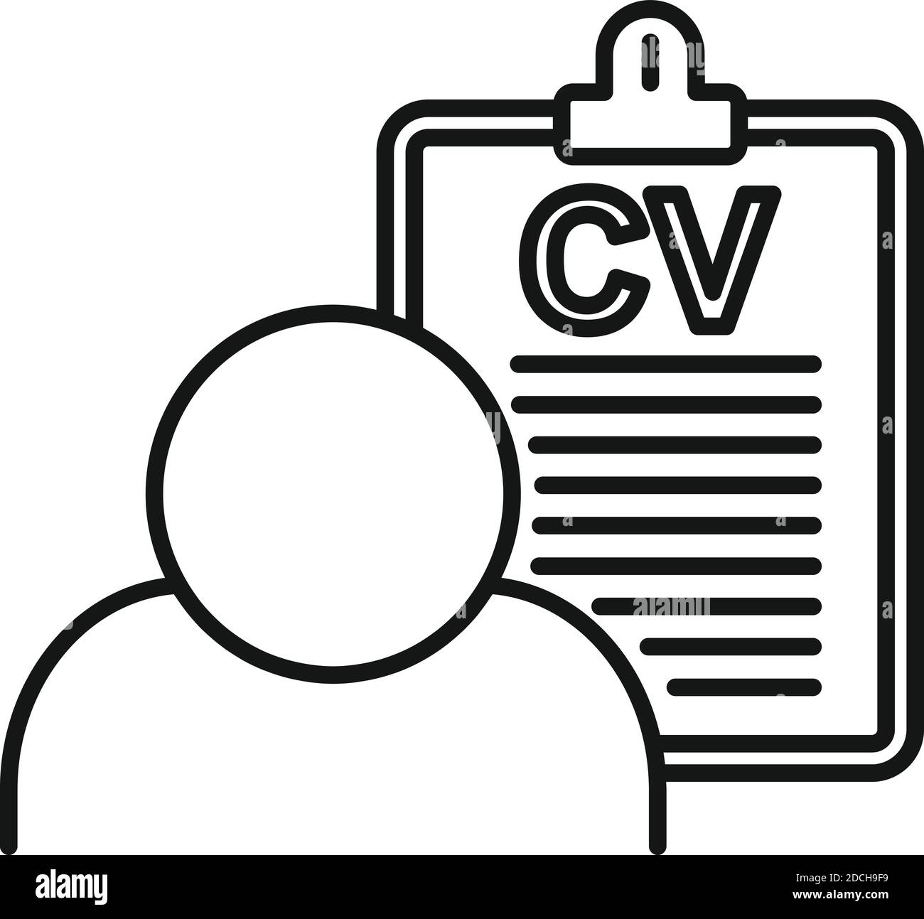 Application form cv line Stock Vector Images - Alamy