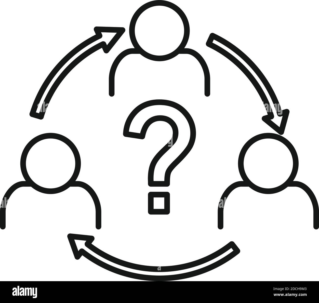 Recruiter job interview icon, outline style Stock Vector Image & Art ...