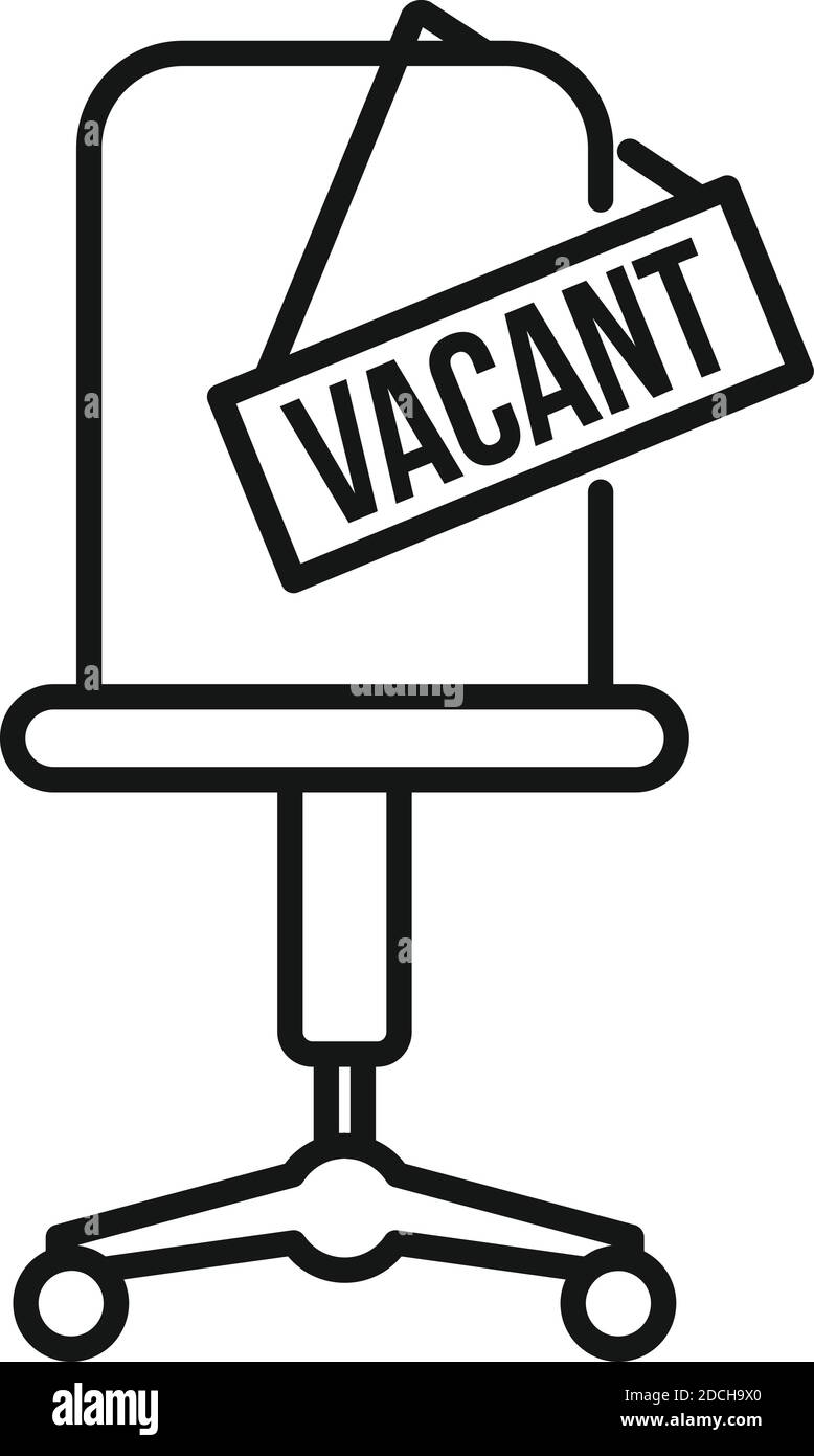 Recruiter vacant work place icon, outline style Stock Vector Image ...