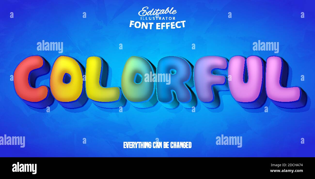 Colorful 3d text effect hi-res stock photography and images - Alamy