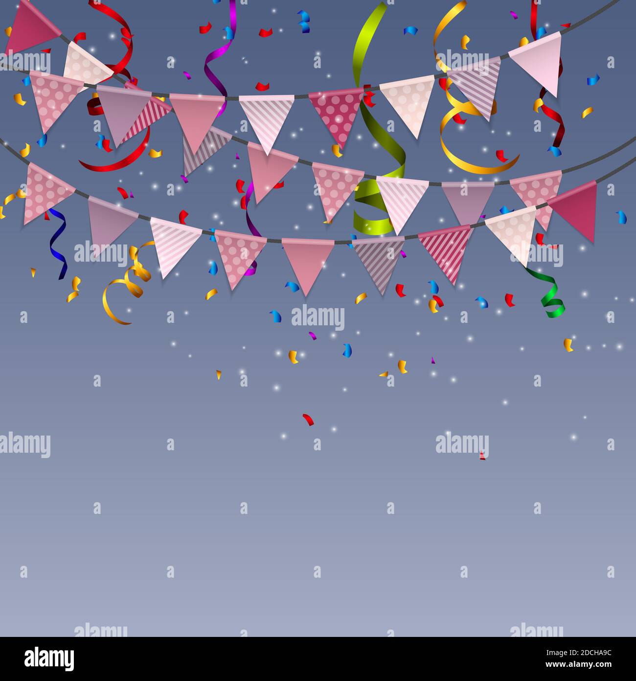 Party Background with Flags Illustration Stock Photo - Alamy