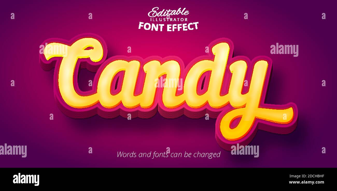 Candy text Stock Vector Images - Alamy