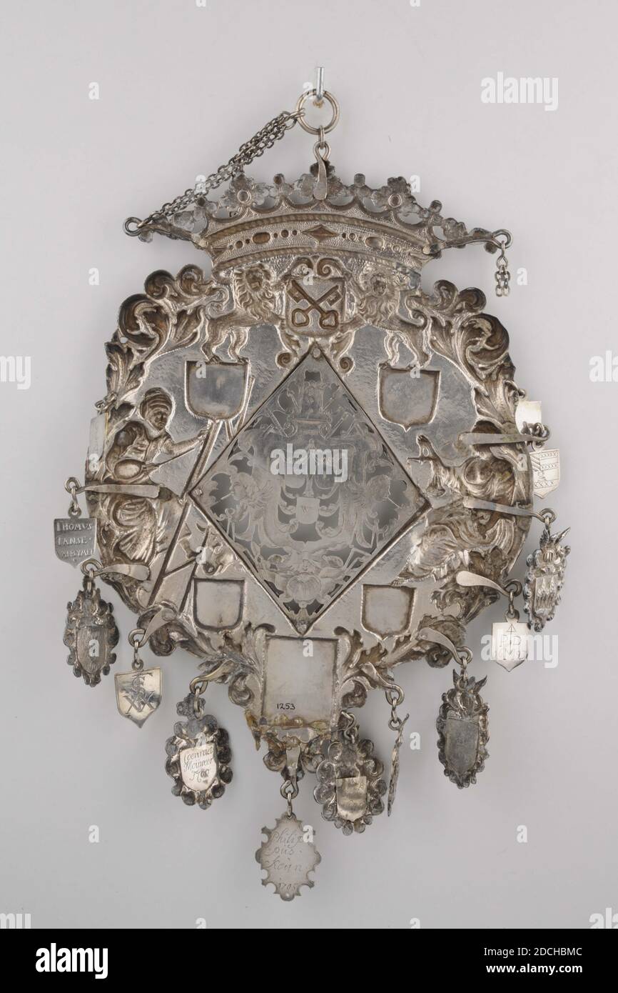 Three shields hang hi-res stock photography and images - Alamy