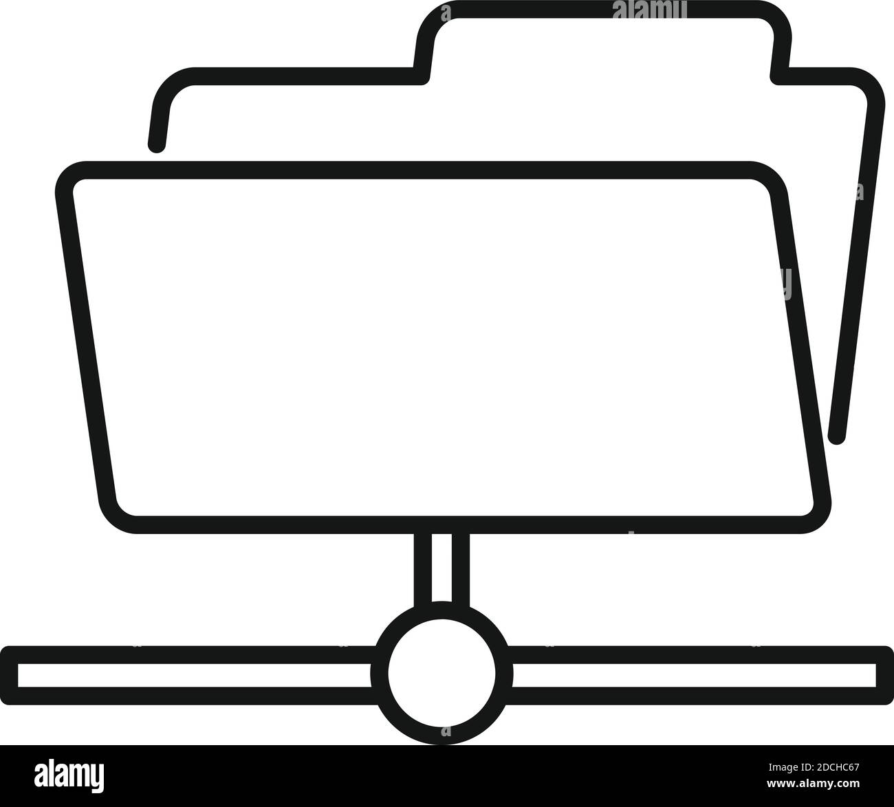 Gear printer icon outline Cut Out Stock Images & Pictures - Alamy