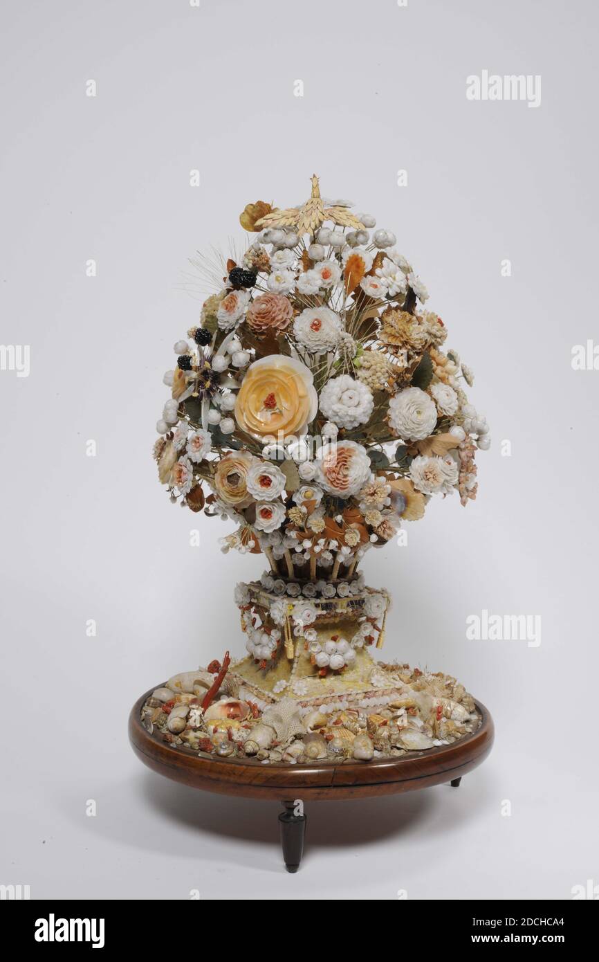 Anonymous, c. 1850, glass, wood, paper, shell animal material, metal ...