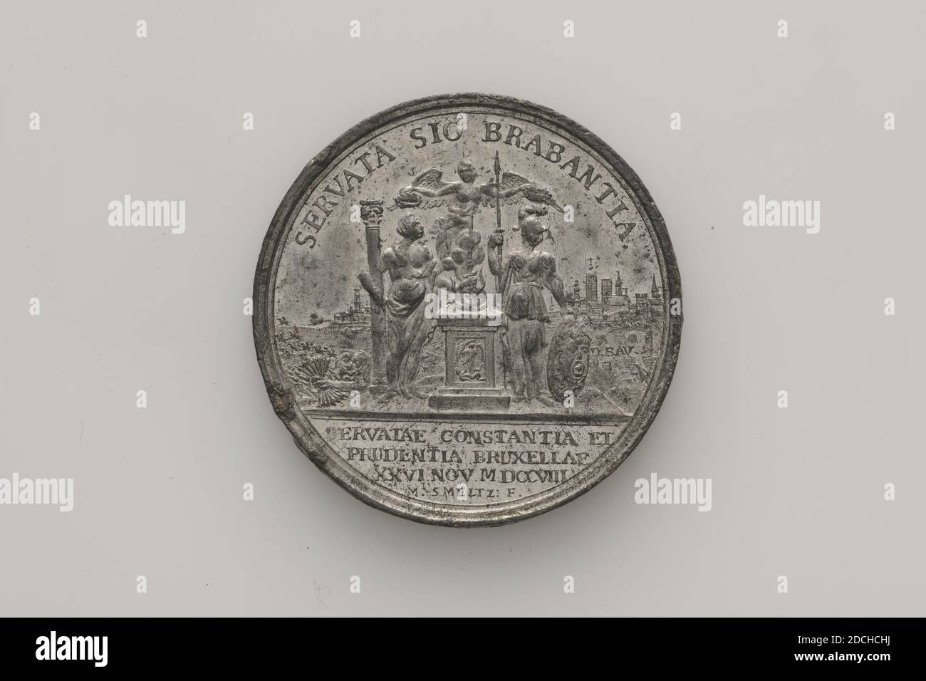 medal, Marinus Smeltzing, 1708, minted, General: 3.8 x 0.2cm (38 x 2mm ...