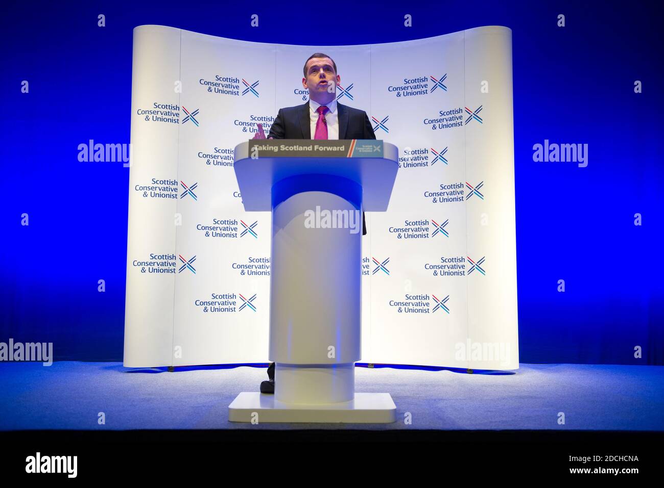 Perth, Scotland, UK. 21 November 2020. Pictured: Douglas Ross MP gives ...
