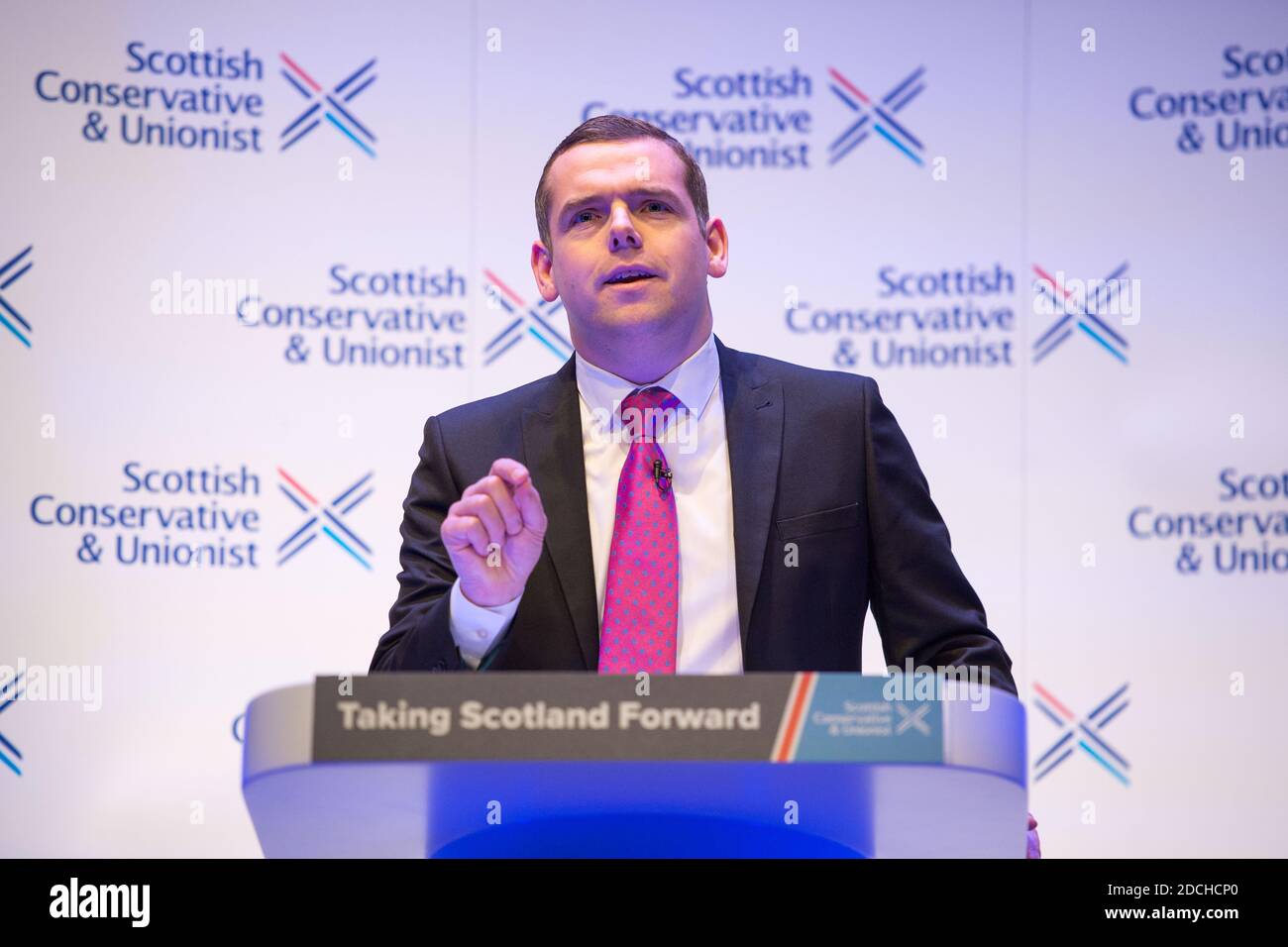Perth, Scotland, UK. 21 November 2020. Pictured: Douglas Ross MP gives ...