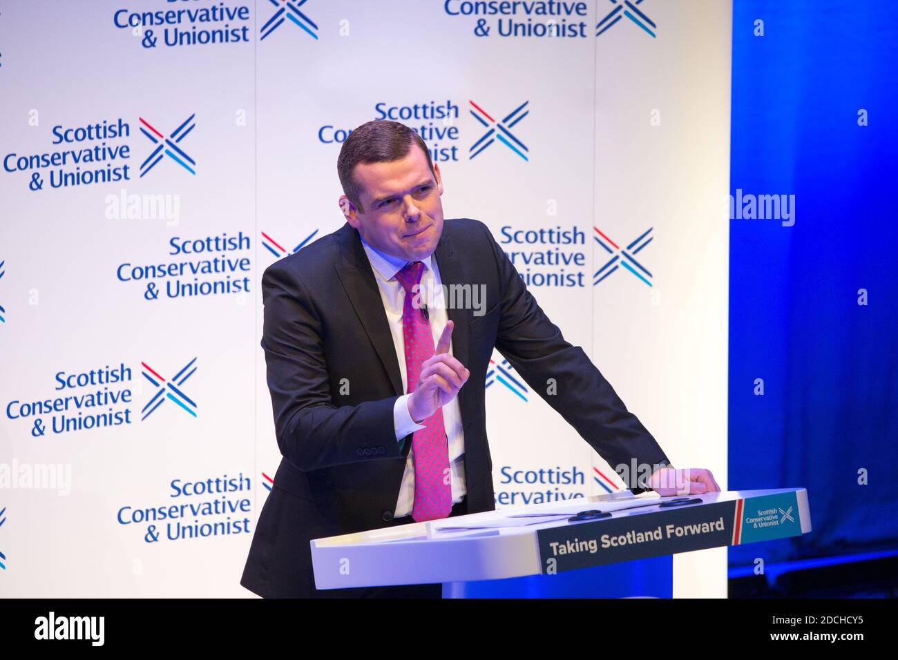 Perth, Scotland, UK. 21st Nov, 2020. Pictured: Douglas Ross MP gives ...