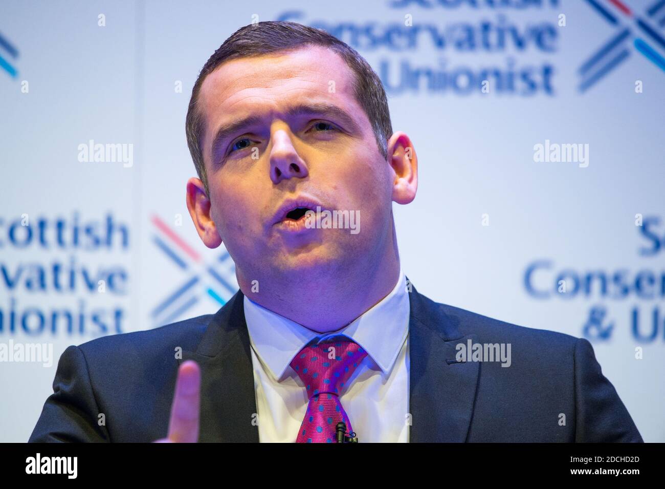 Perth, Scotland, UK. 21st Nov, 2020. Pictured: Douglas Ross MP gives ...