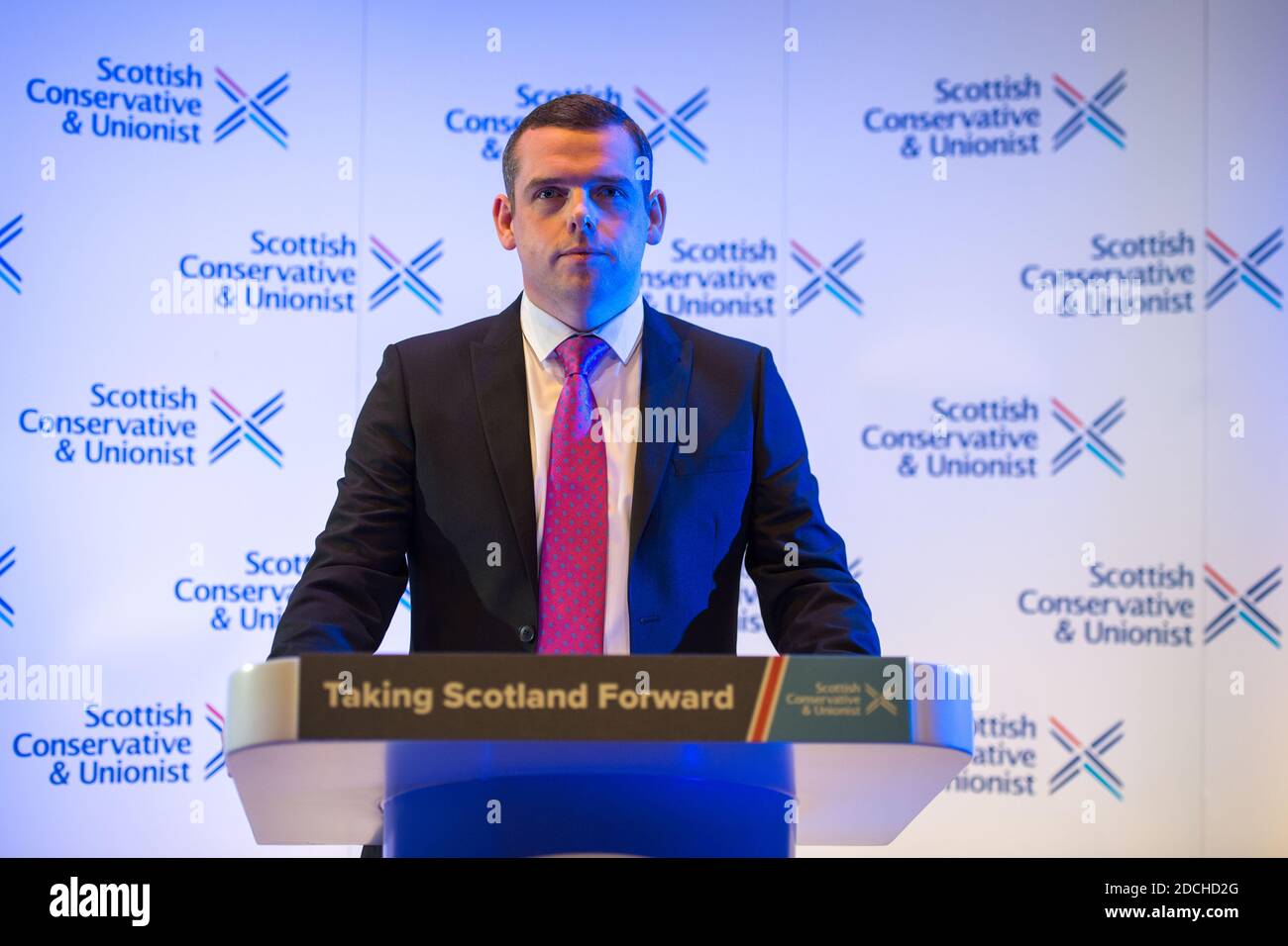 Perth, Scotland, UK. 21st Nov, 2020. Pictured: Douglas Ross MP gives ...