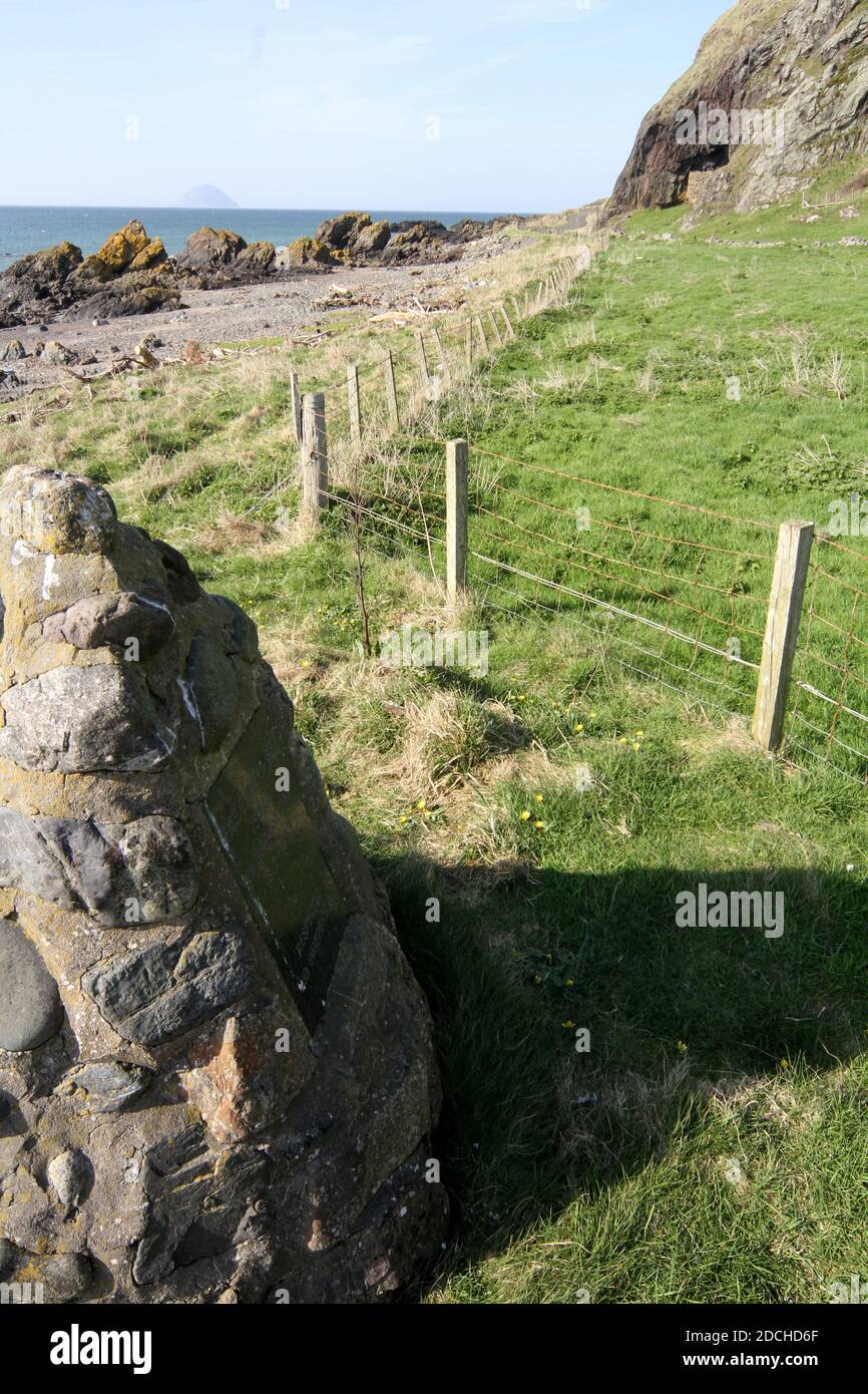 South Ayrshire, Scotland, UK Bennane Cairn dedicated to Henry Ewing ...