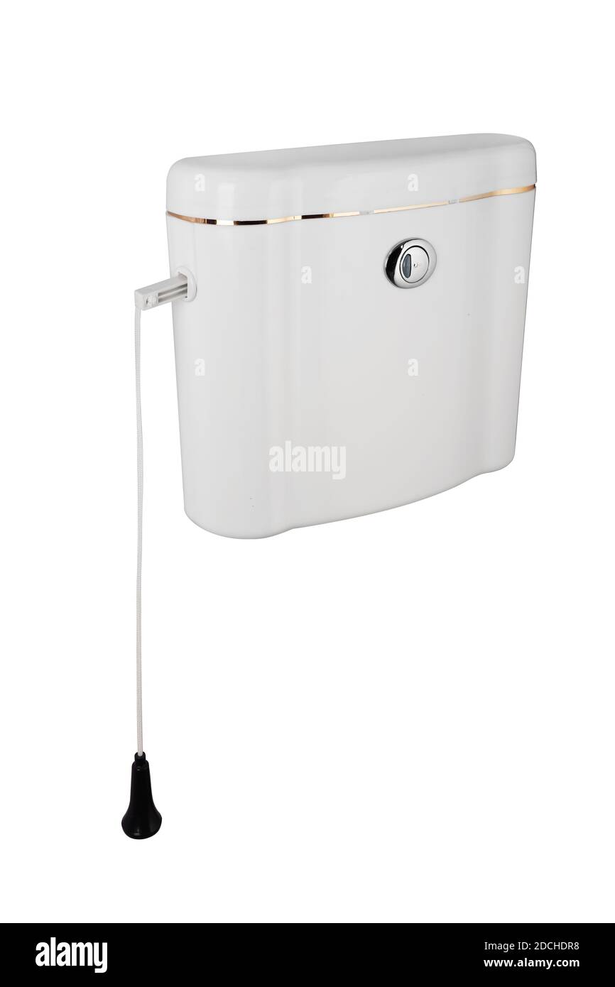 flush toilet mechanism isolated on white background Stock Photo - Alamy